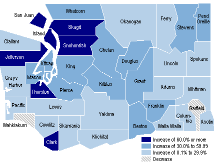 Redmond Library: Washington Trends: Population growth